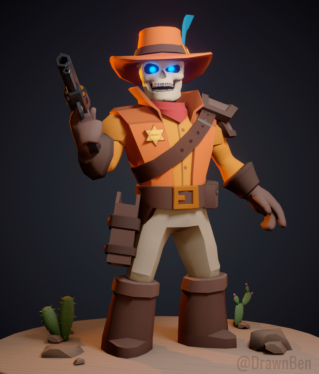 ArtStation - Low poly character Mc Bones
