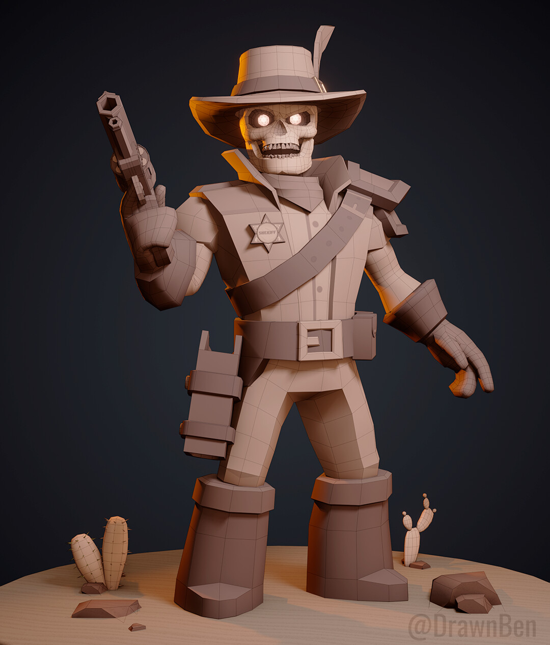 Arturo Benitez - Low poly character Mc Bones