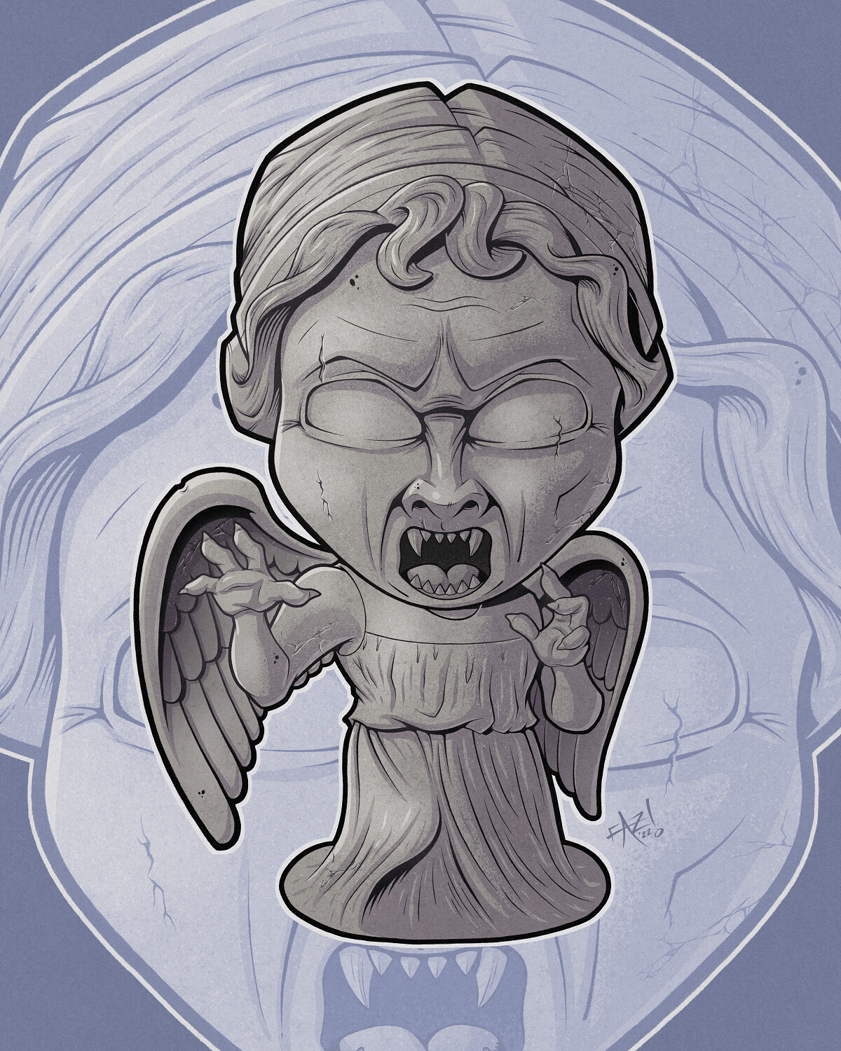weeping angels drawing