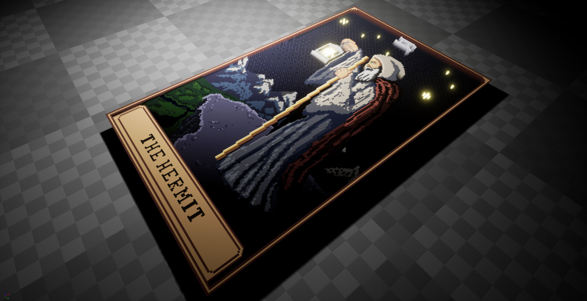 Alexander Ros - Tarot 3D Card: The Hermit