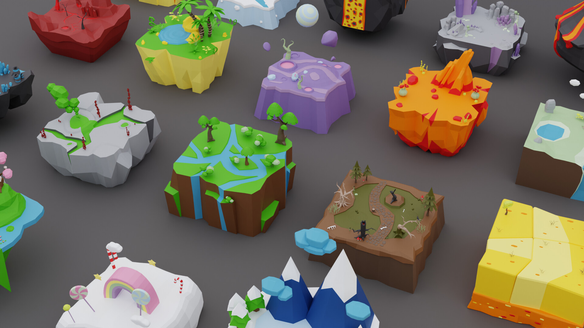ArtStation - Low Poly Worlds Islands Exteriors