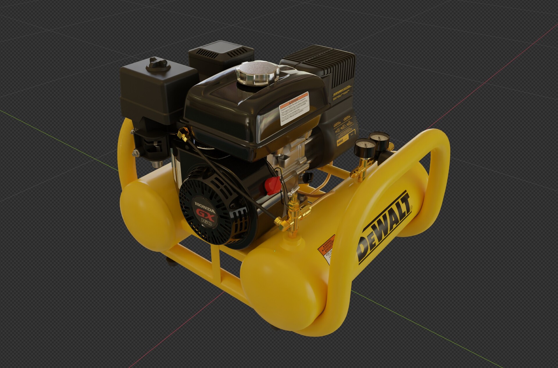 ArtStation - 3D-Low Poly Dewalt Twin Air Compressor