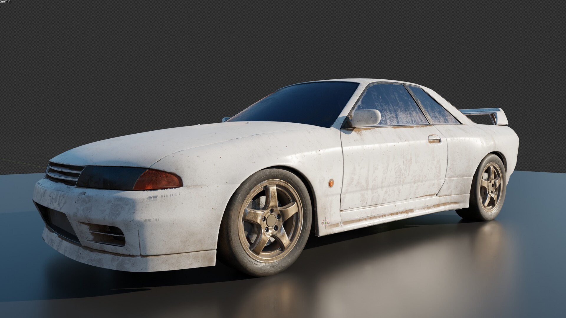 ArtStation - 3D-Low Poly Muddy Nissan Skyline R32