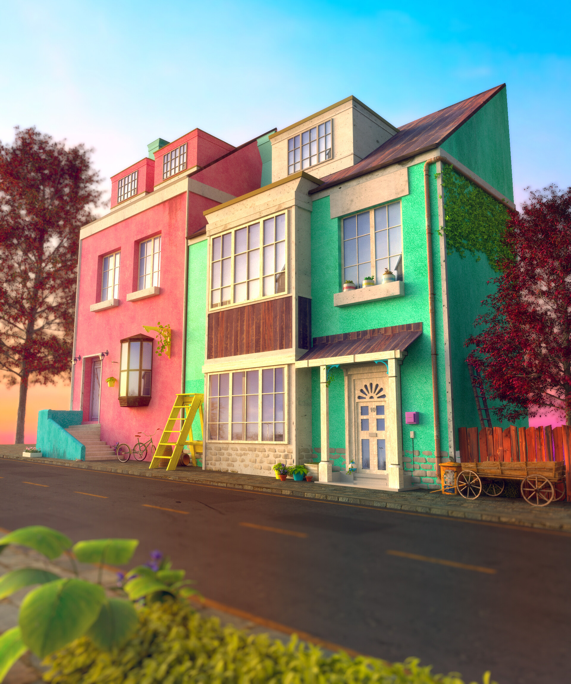 ArtStation - Concept ART Street Homes