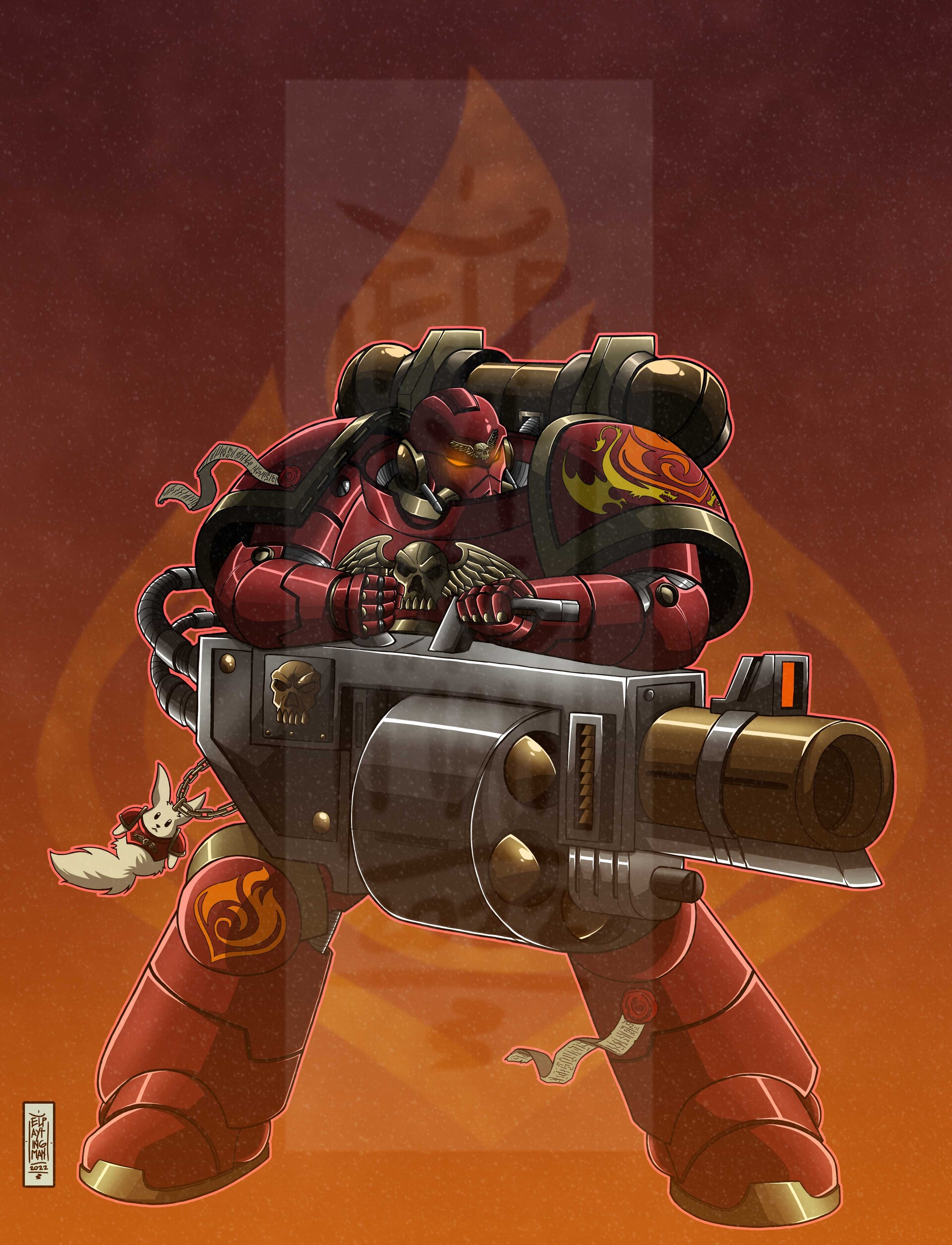 ArtStation - Pyro Space Marine