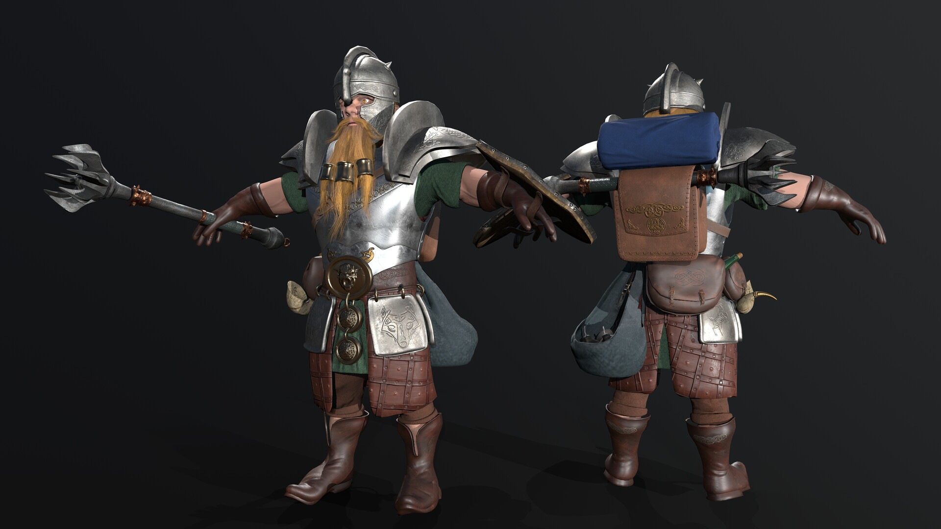 Oleksandr Dyedyukhin - Dwarf Grenadier - animated 3D model