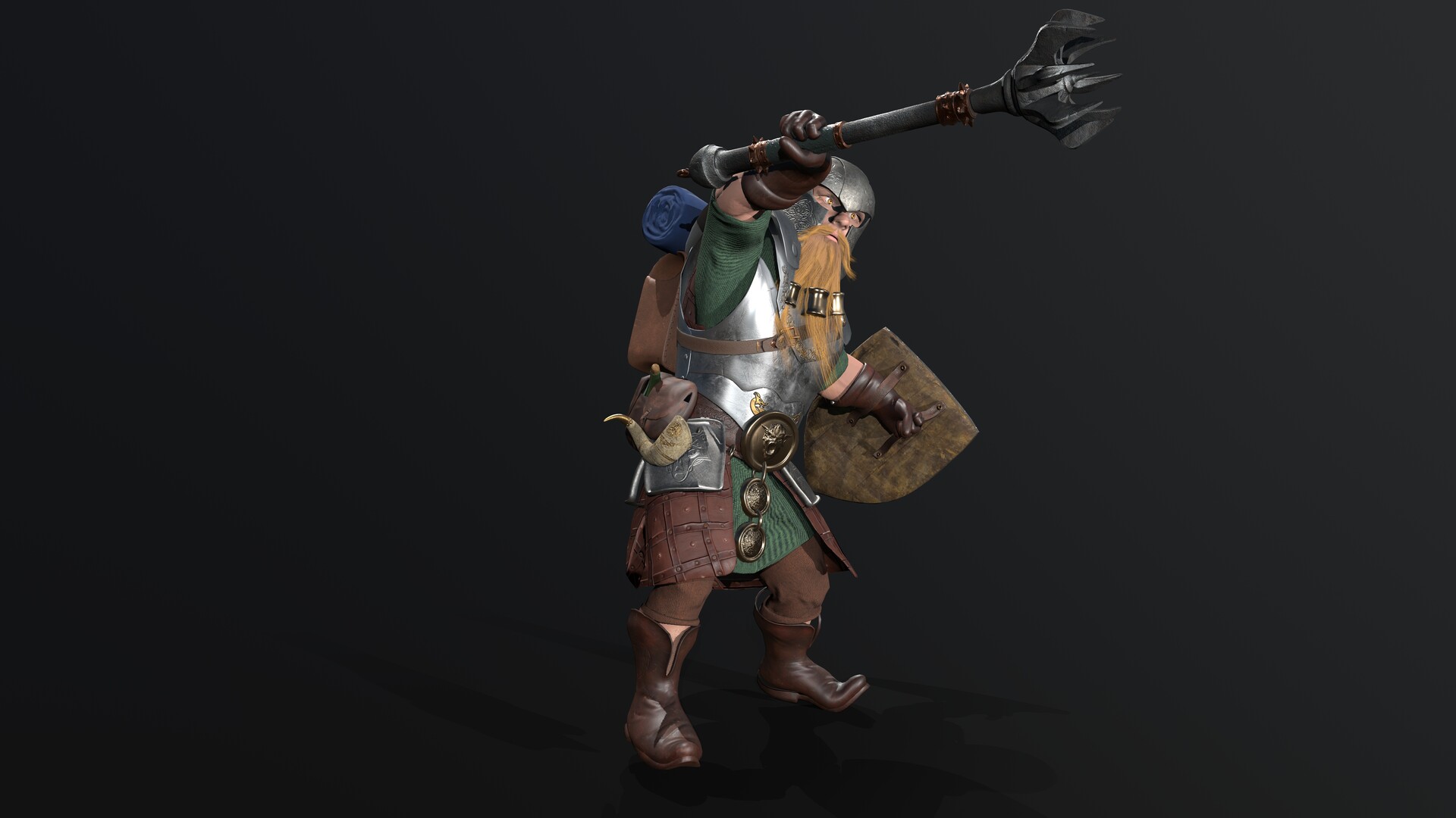 Oleksandr Dyedyukhin - Dwarf Grenadier - animated 3D model