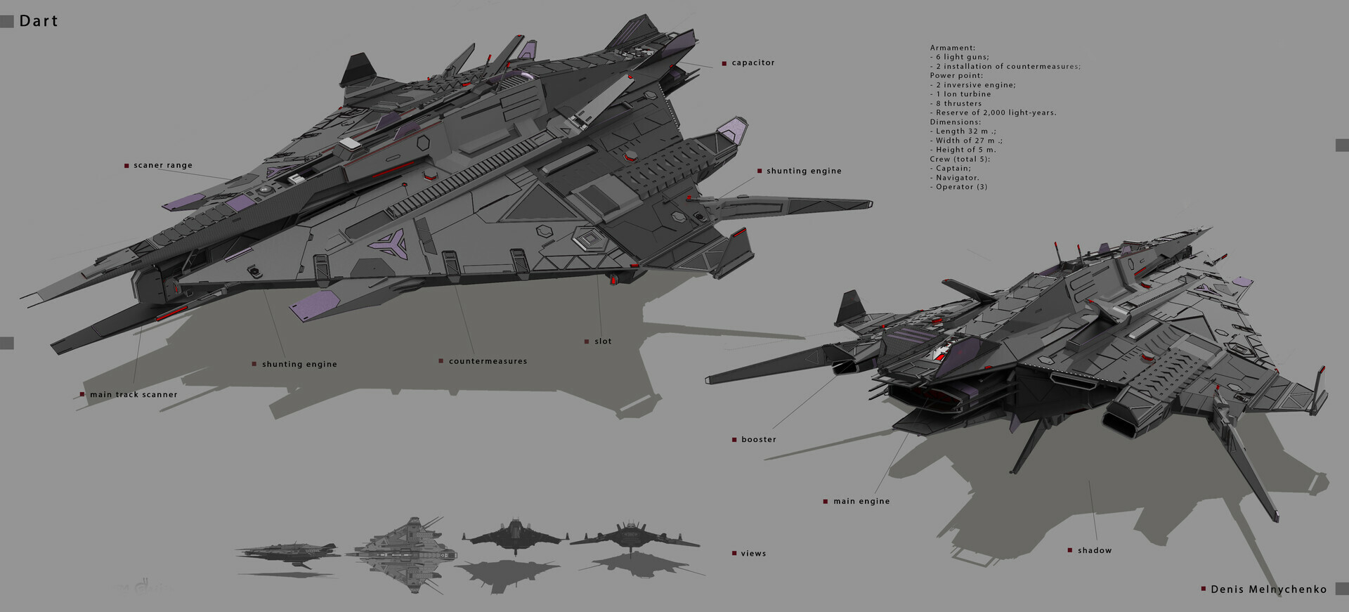 The Dart by Denis Melnychenko : r/ImaginaryStarships
