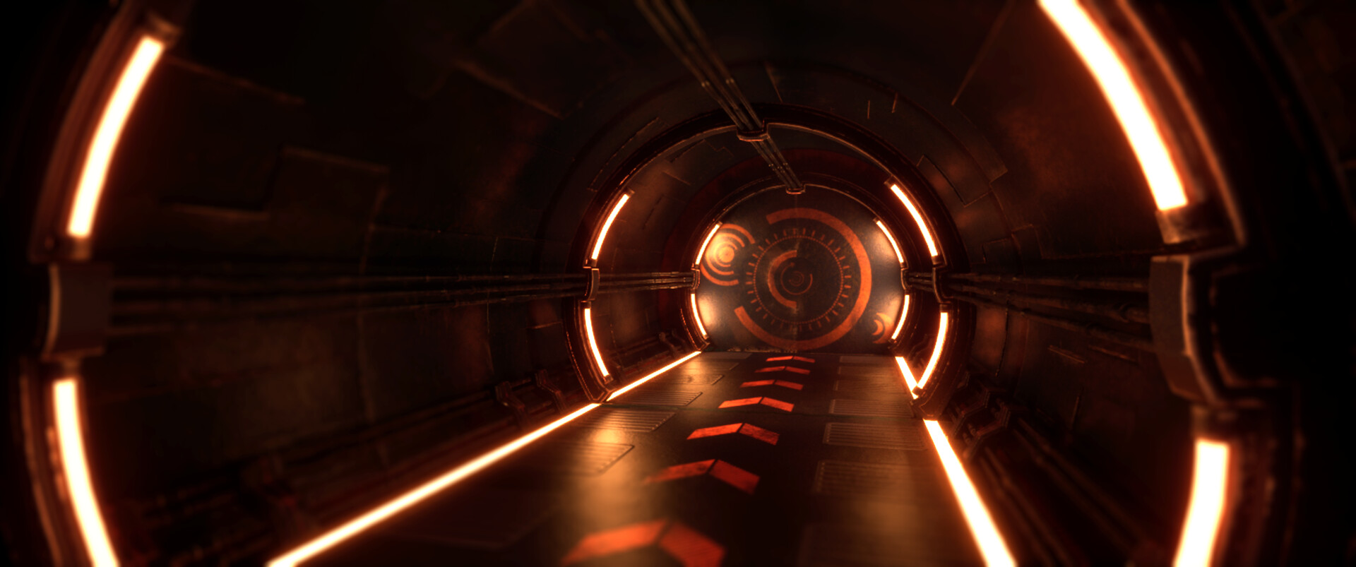 ArtStation - Hallway from an alien space ship