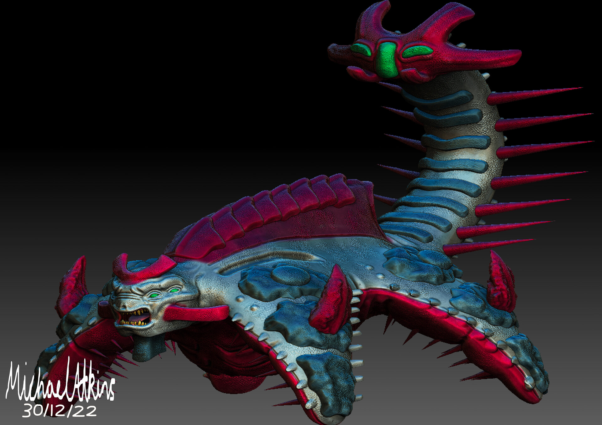 ArtStation - Michael Atkins 3D Starfish Scorpion Alien