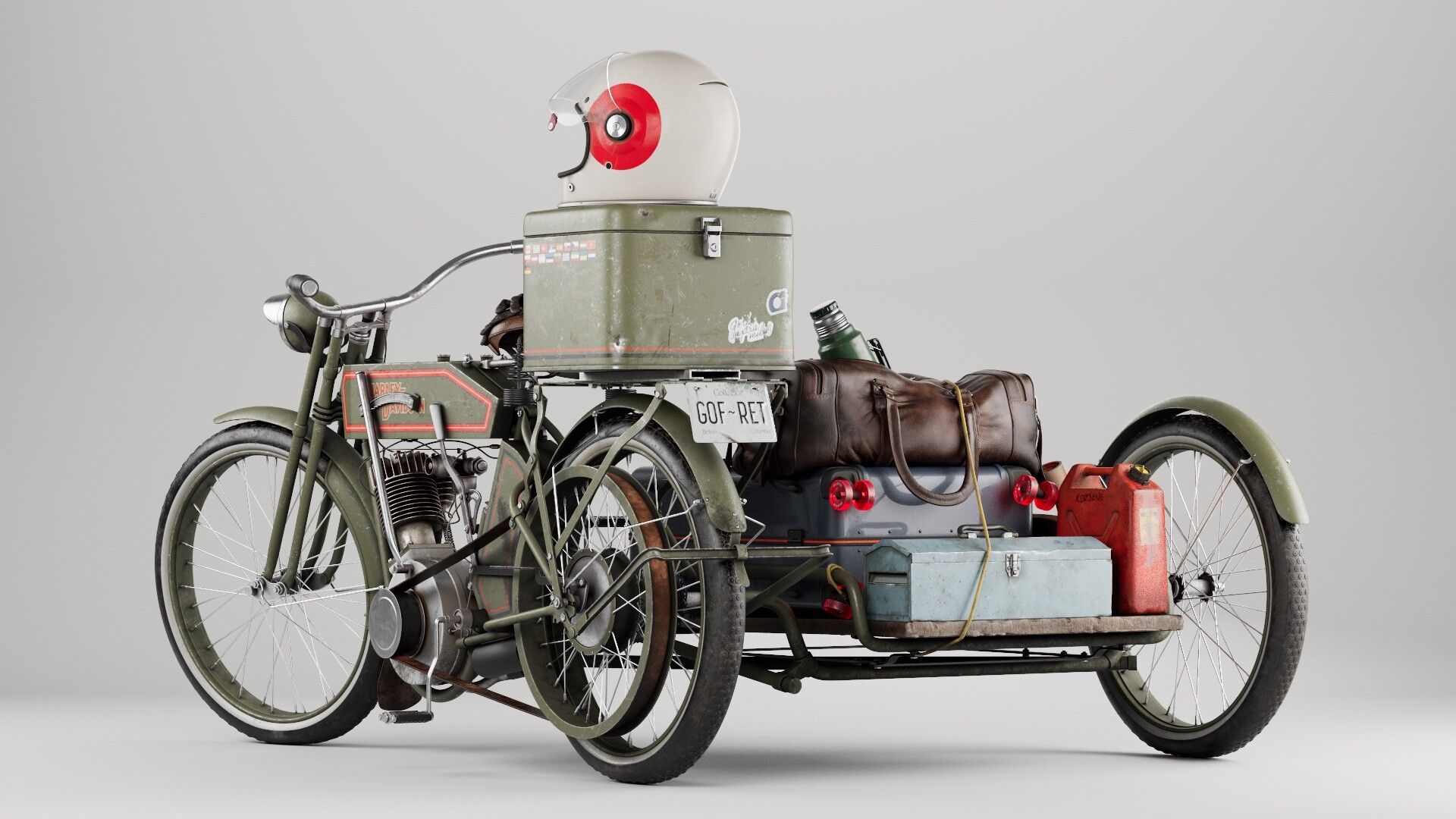 ArtStation - Custom built adventure bike