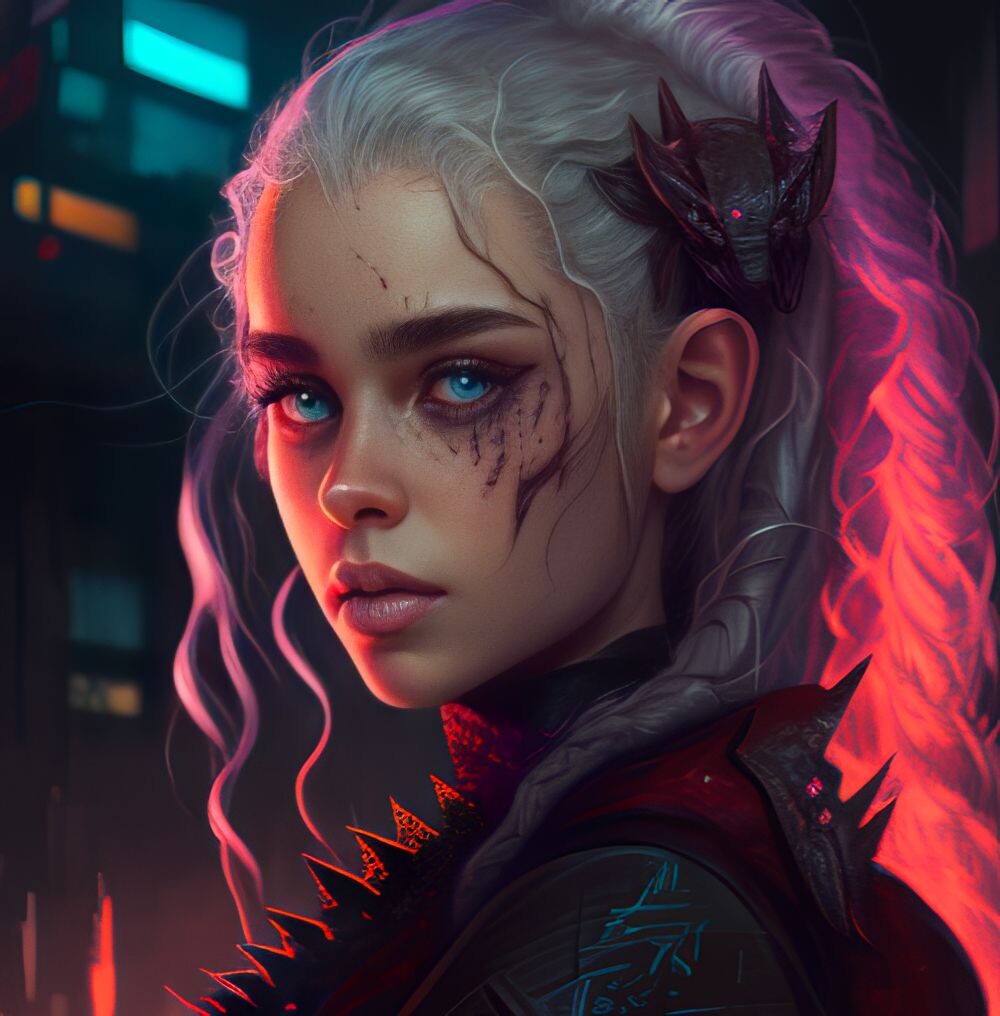 ArtStation - Daenerys Targaryen in cyberpunk 2077