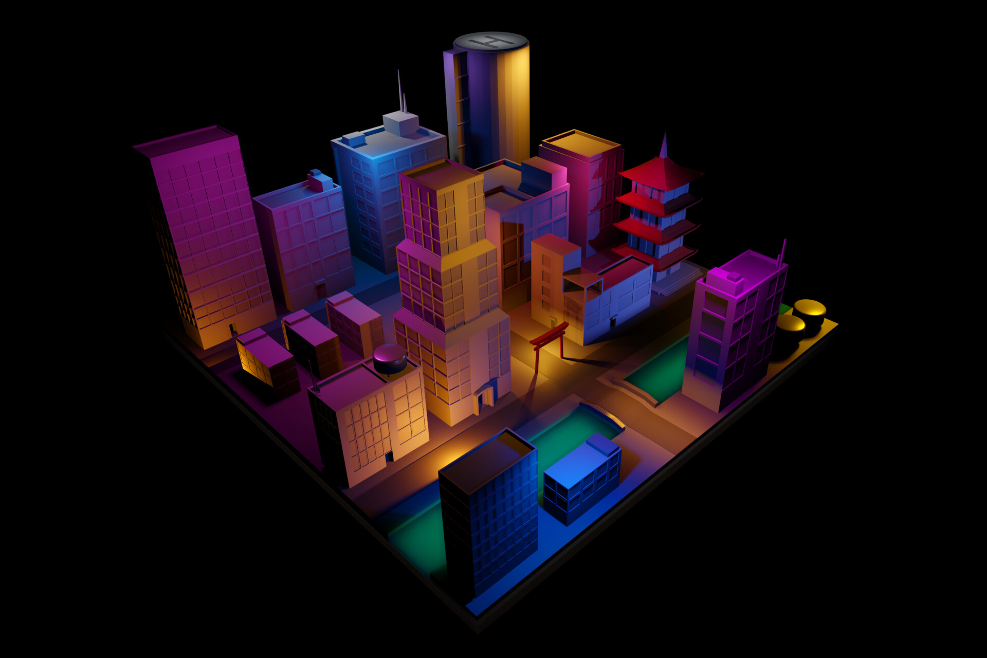 ArtStation - Isometric City View