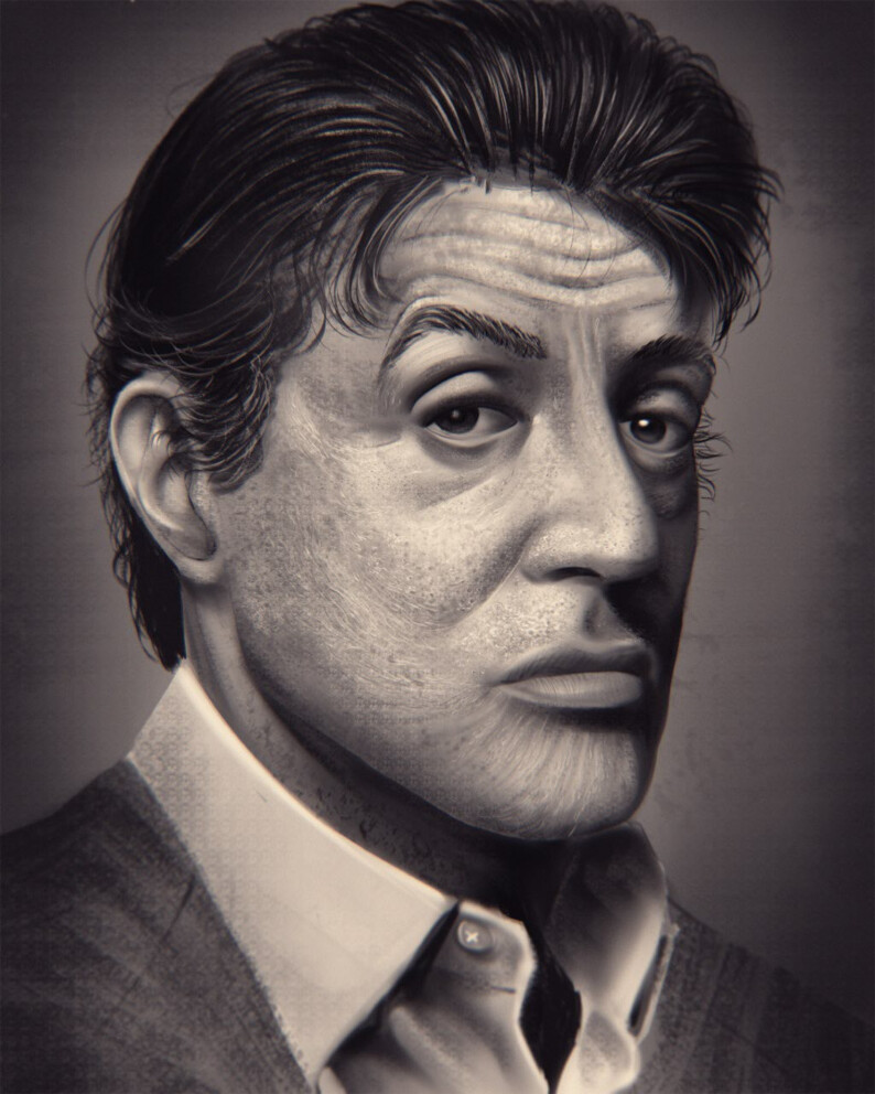 ArtStation - Portrait Study - Sylvester Stallone