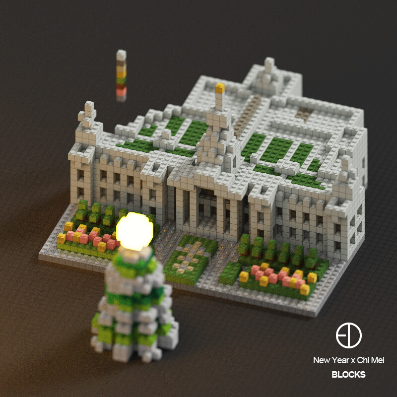 Kurokawa Takashi - Christmas x Chimei Museum/積木特效 voxel blocks🎇