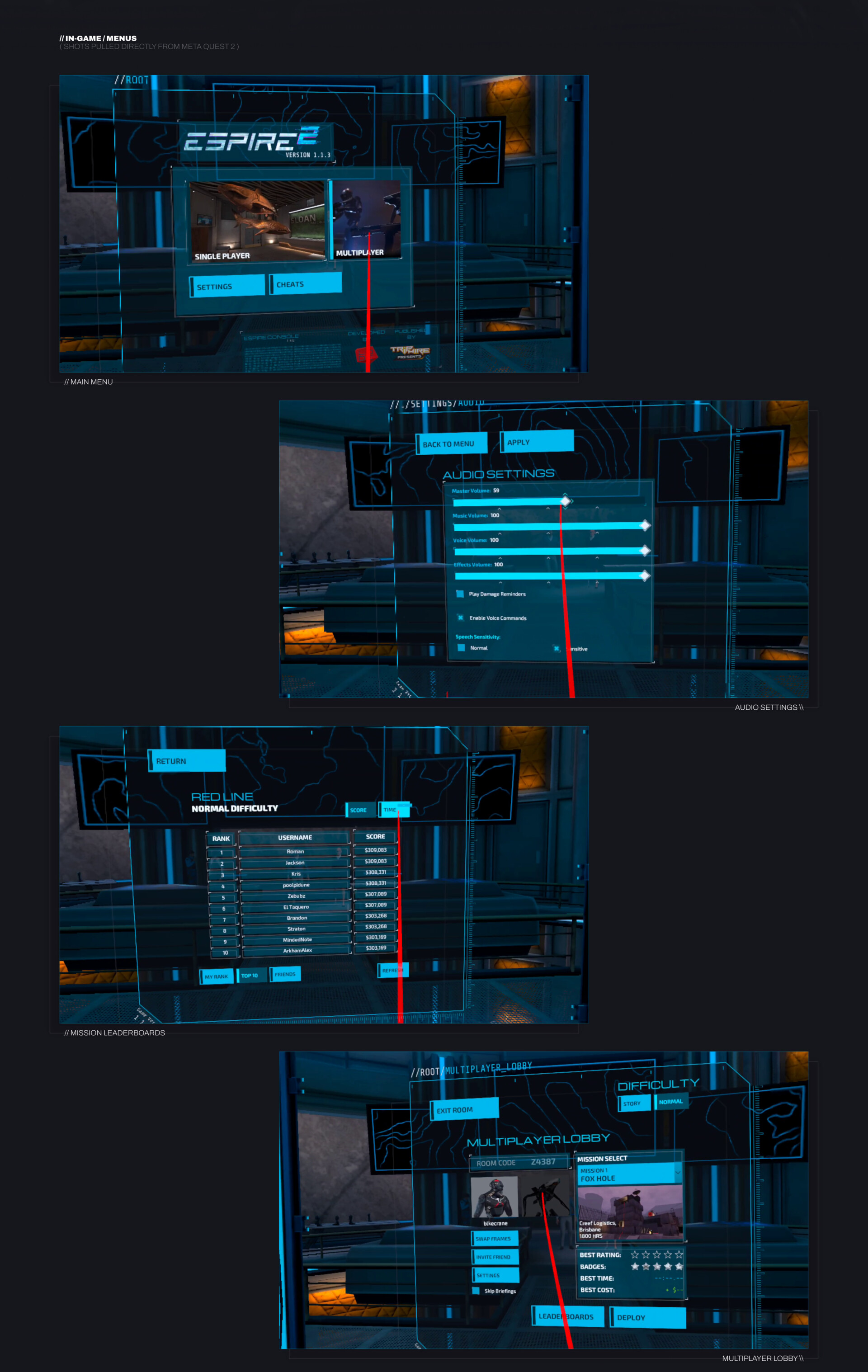 Blake Crane - Espire 2 — VR UX/UI Design