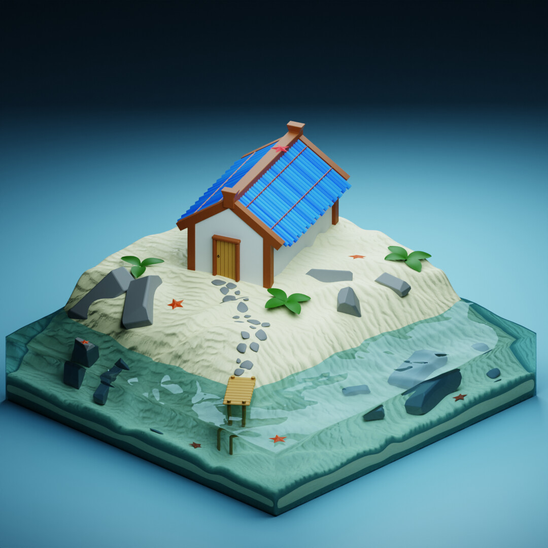 ArtStation - beach house