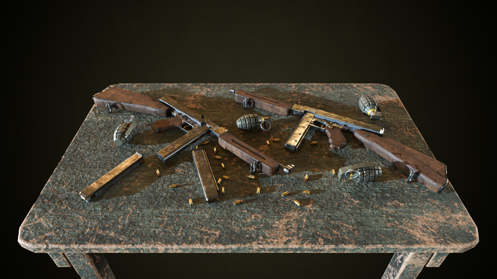 ArtStation - WW2 Weapon Table