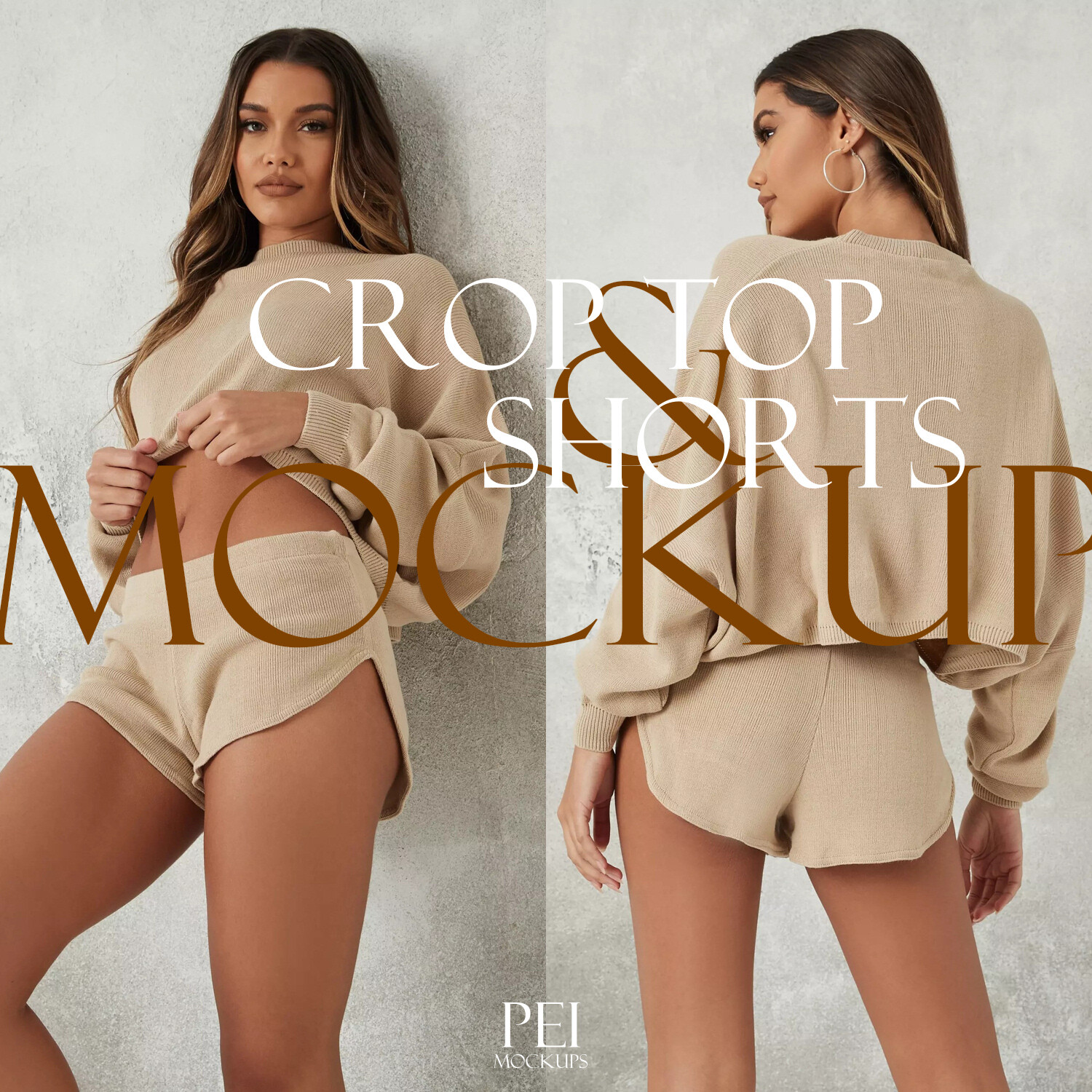 ArtStation - Crop Top And Shorts Mockup