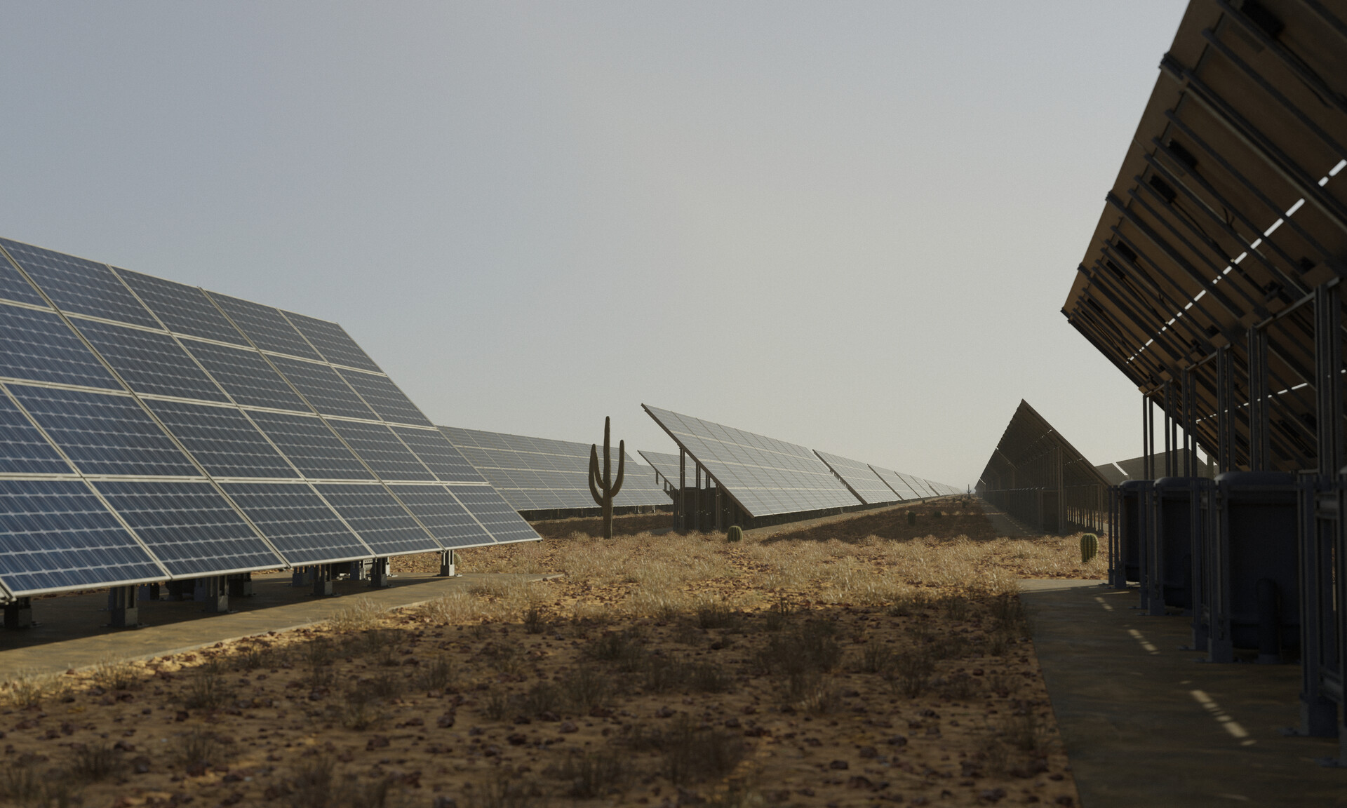 ArtStation - Desert Solar Farm
