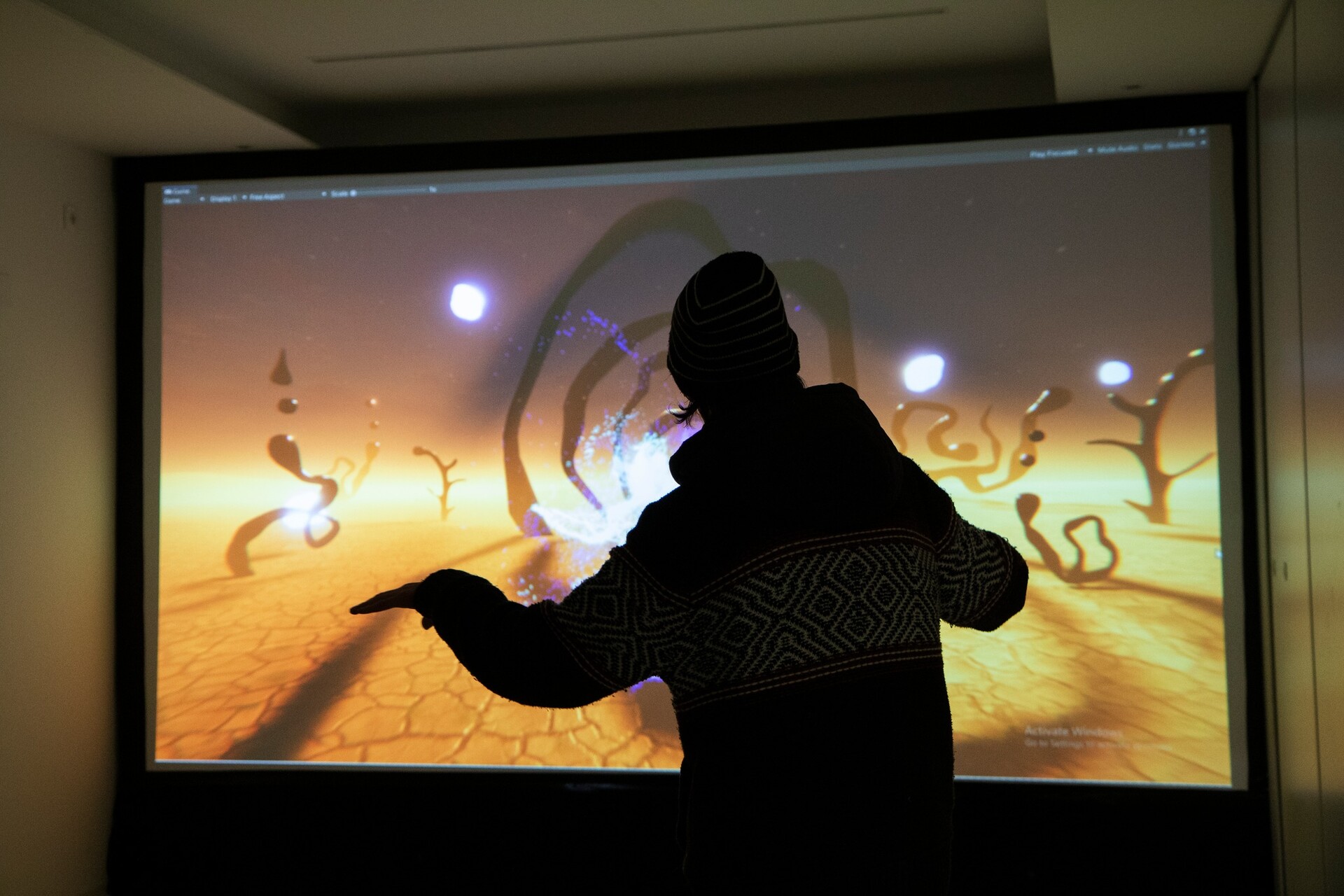 ArtStation - Interactive projection (Kinect)