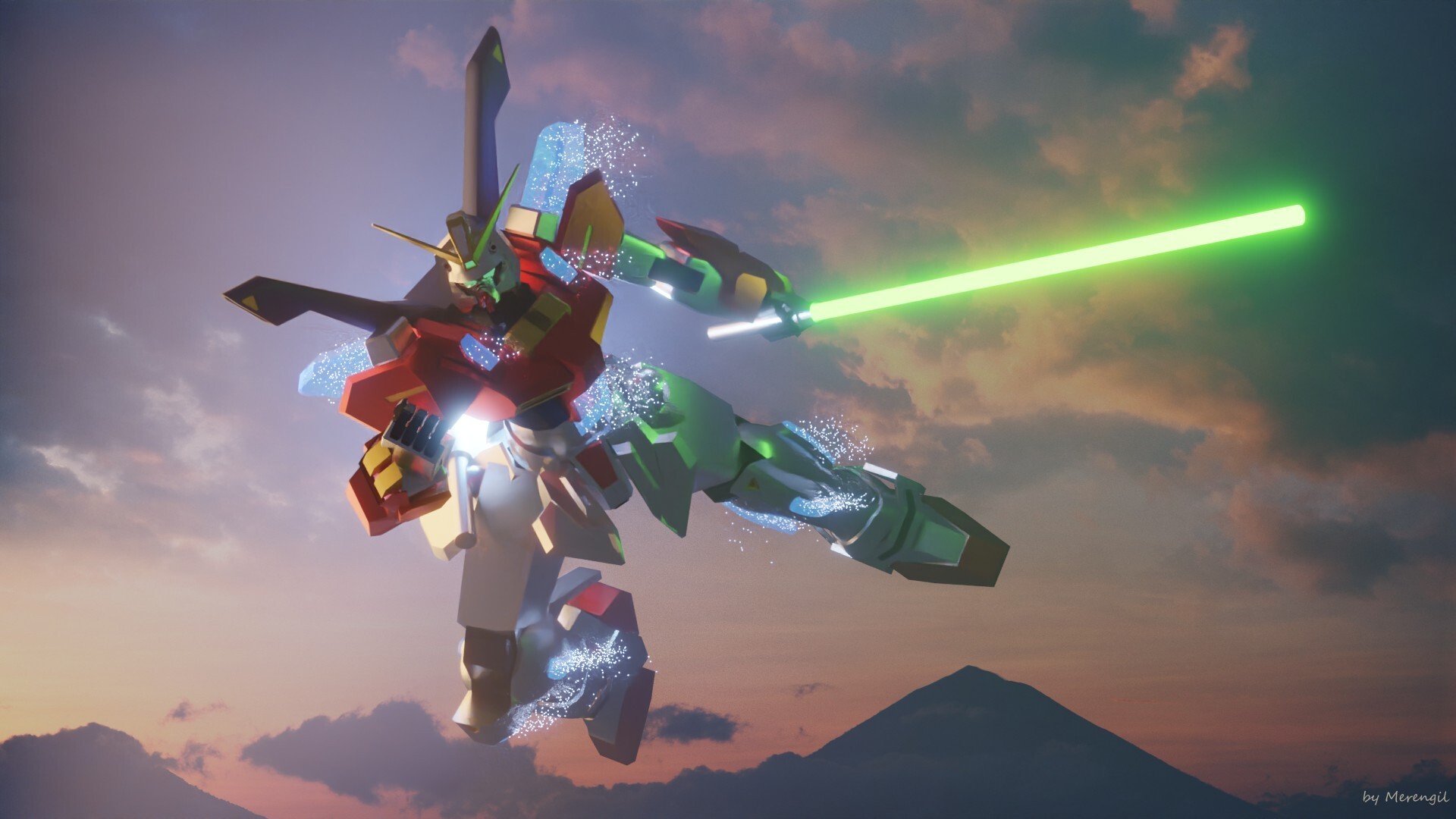 ArtStation - Star Burning Gundam