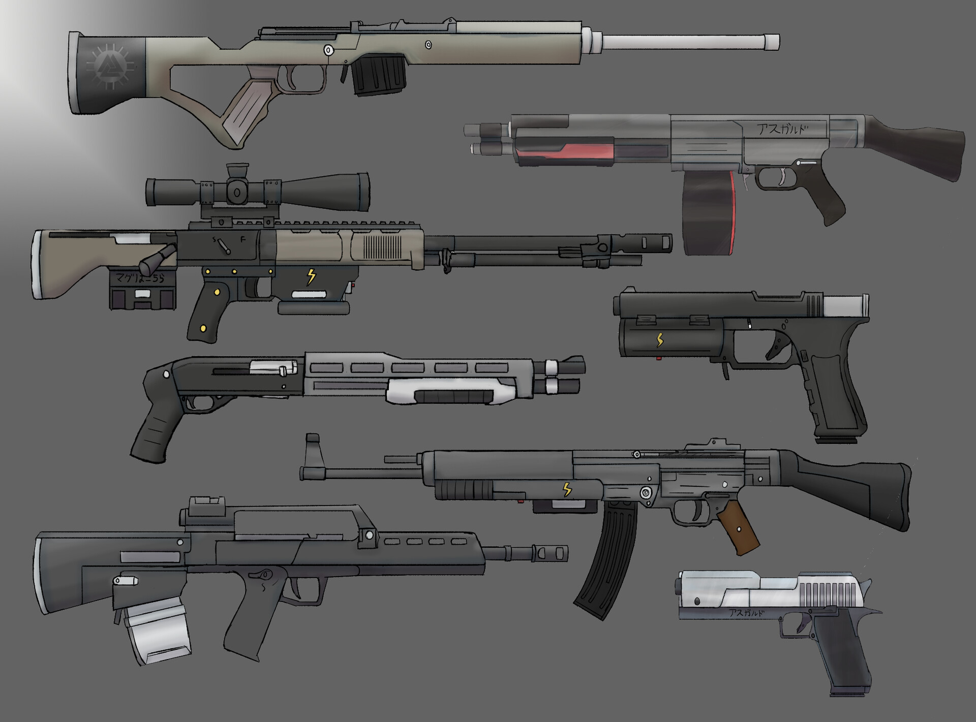 ArtStation - Asgard weapons
