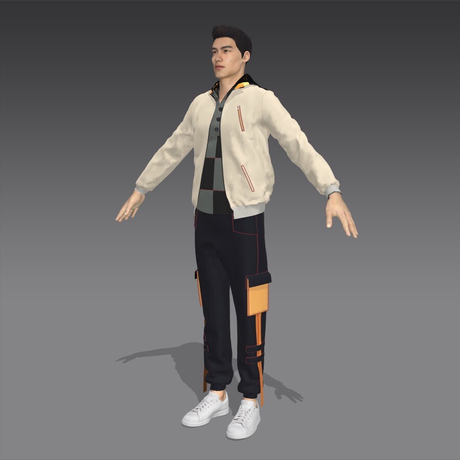 ArtStation - Bomber Jacket - Practice with the software Marvelous