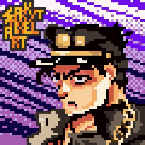 ArtStation - Fan art de Jotaro de Jojos Bizarre Adventure en pixel art