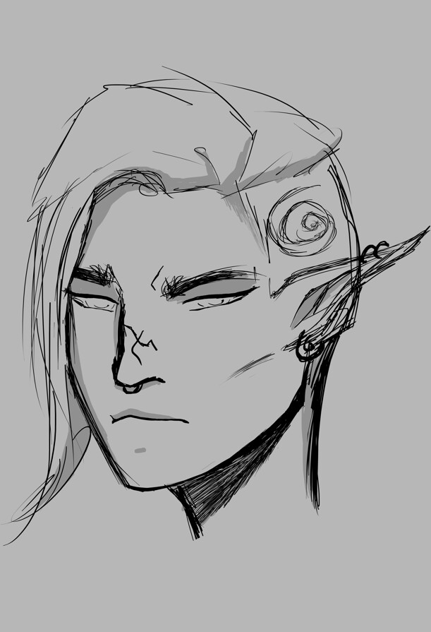 ArtStation - Elf Monk- Concept Sketch