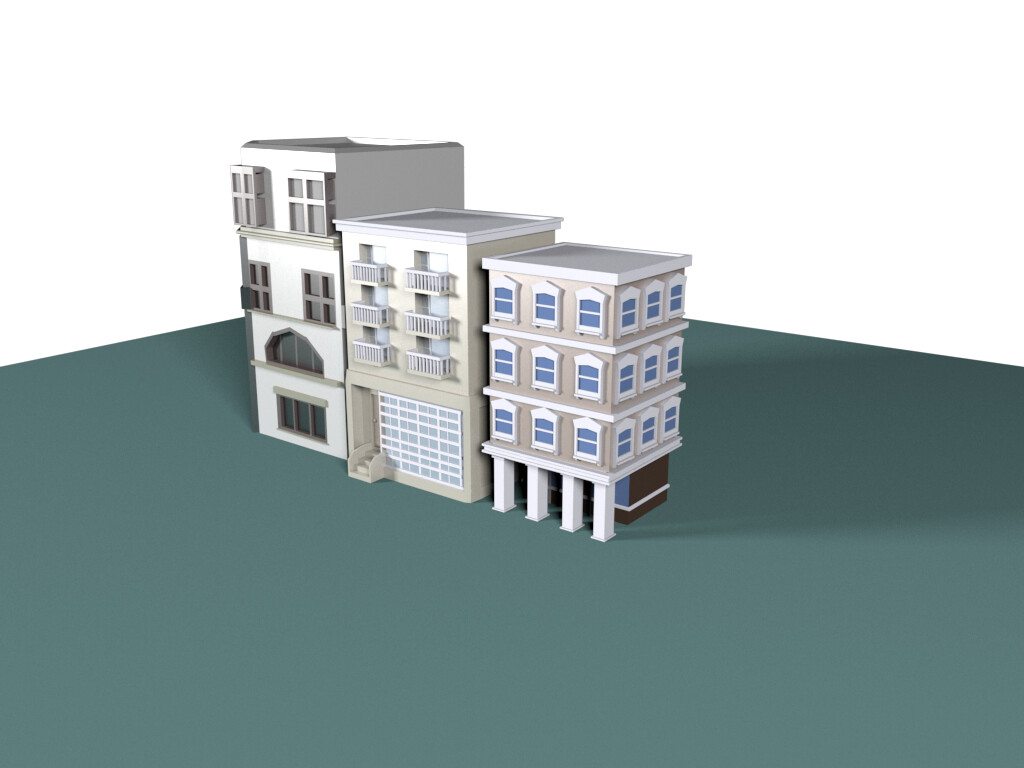 ArtStation - 3d Buildings Model