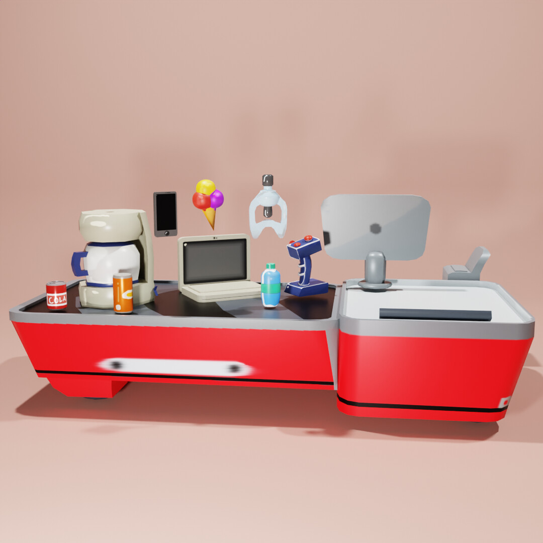 Çisem Atak - Low Poly Props For Market Scine