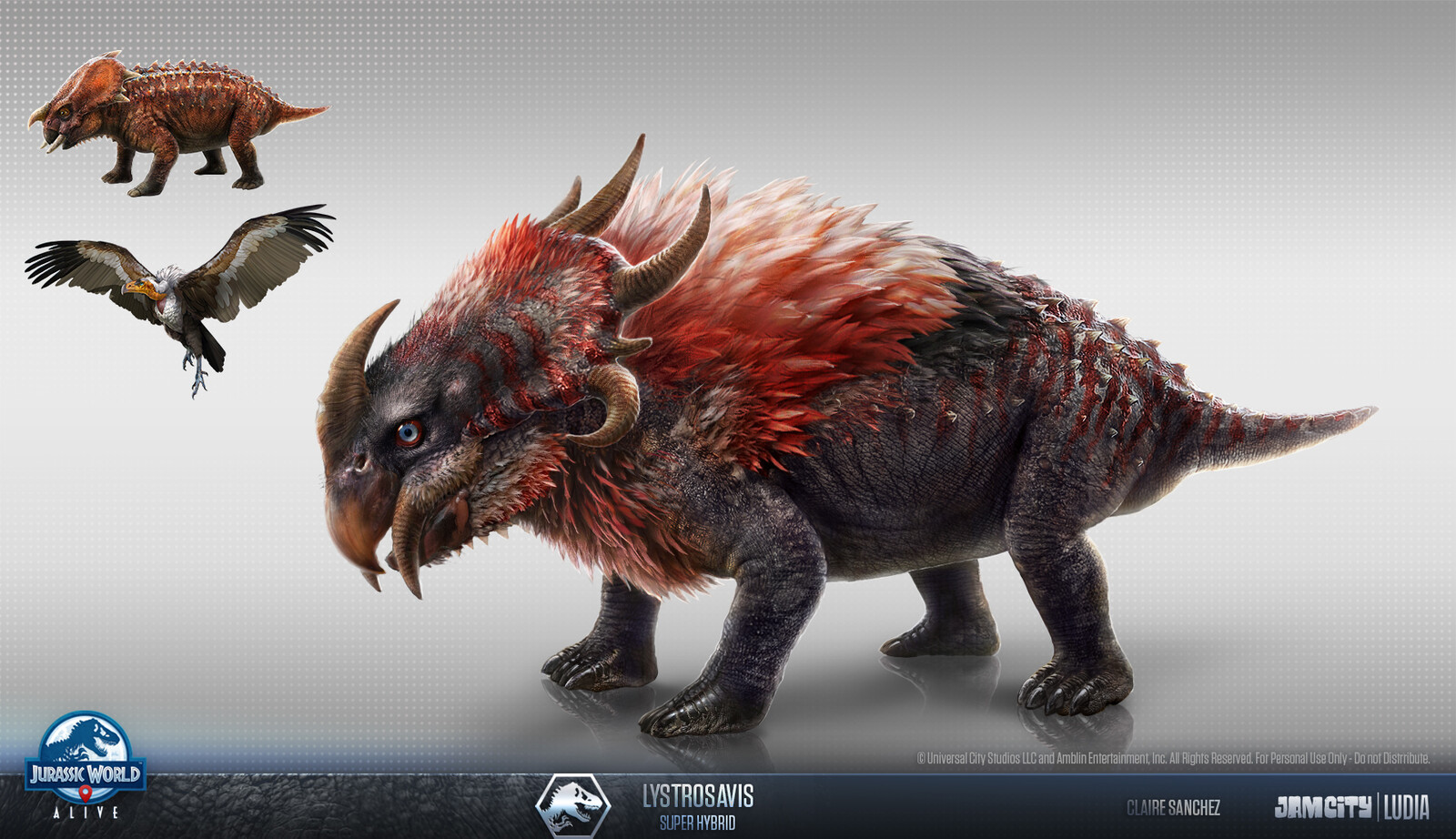 Claire Sanchez - Jurassic World Alive - Lystrosaurus hybrids