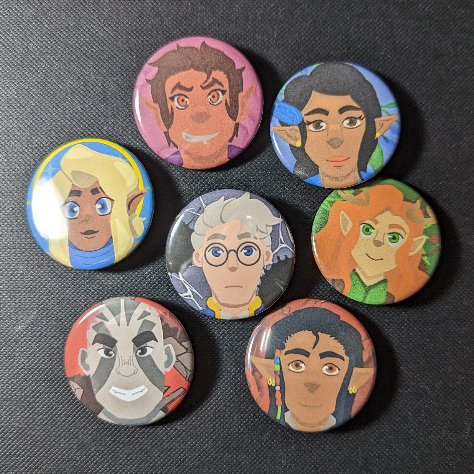 ArtStation - Critical Role Vox Machina Buttons (Scanlan, Vexahlia, Pike ...
