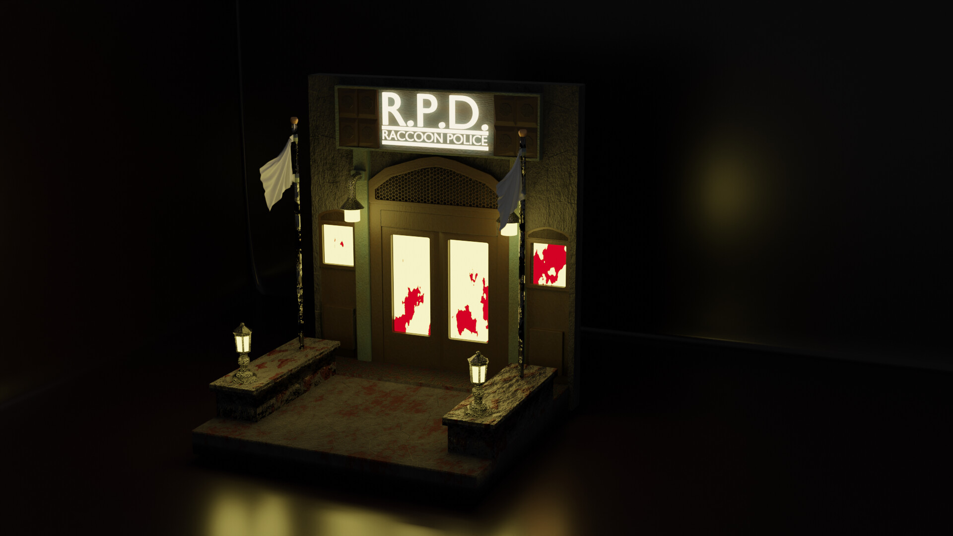 ArtStation - Resident Evil Raccoon City Police Department (STUDY)