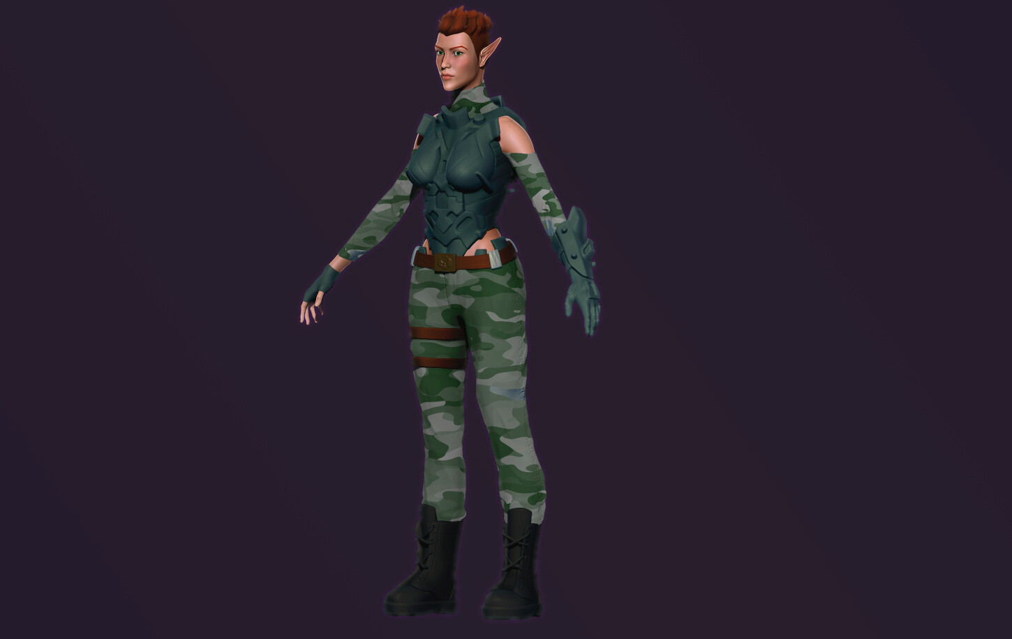 ArtStation - Woman elf cyberpunk