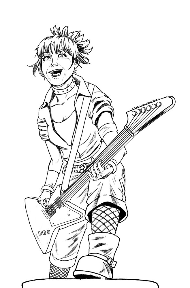 guitar hero coloring pages