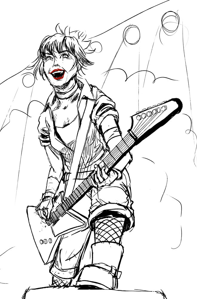 guitar hero coloring page