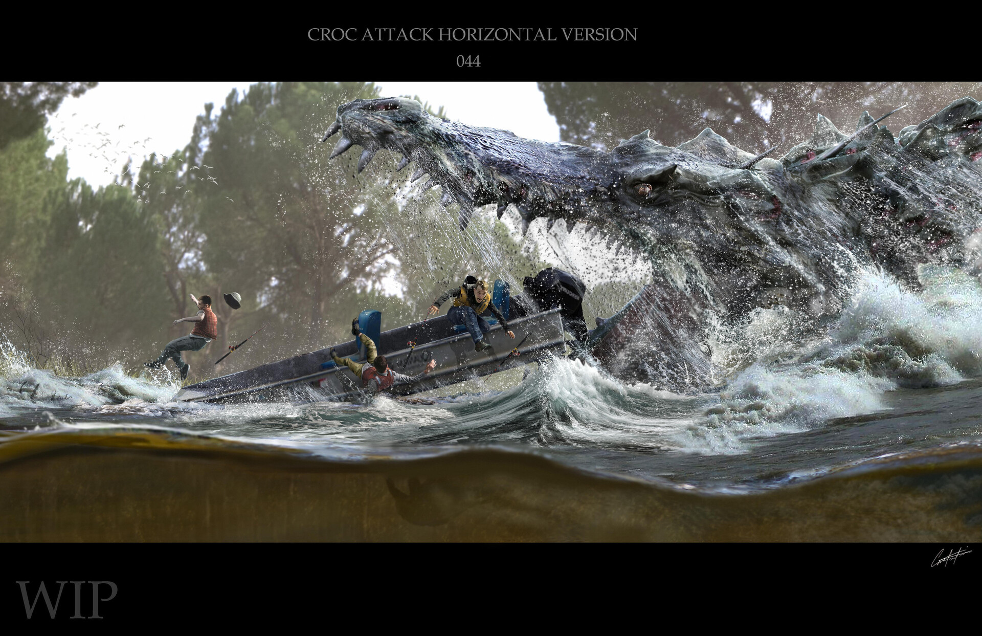 ArtStation - Crock attack keyframe "Rampage"