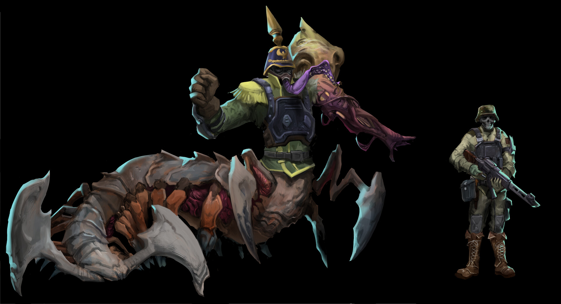 ArtStation - Centipede and Soldier