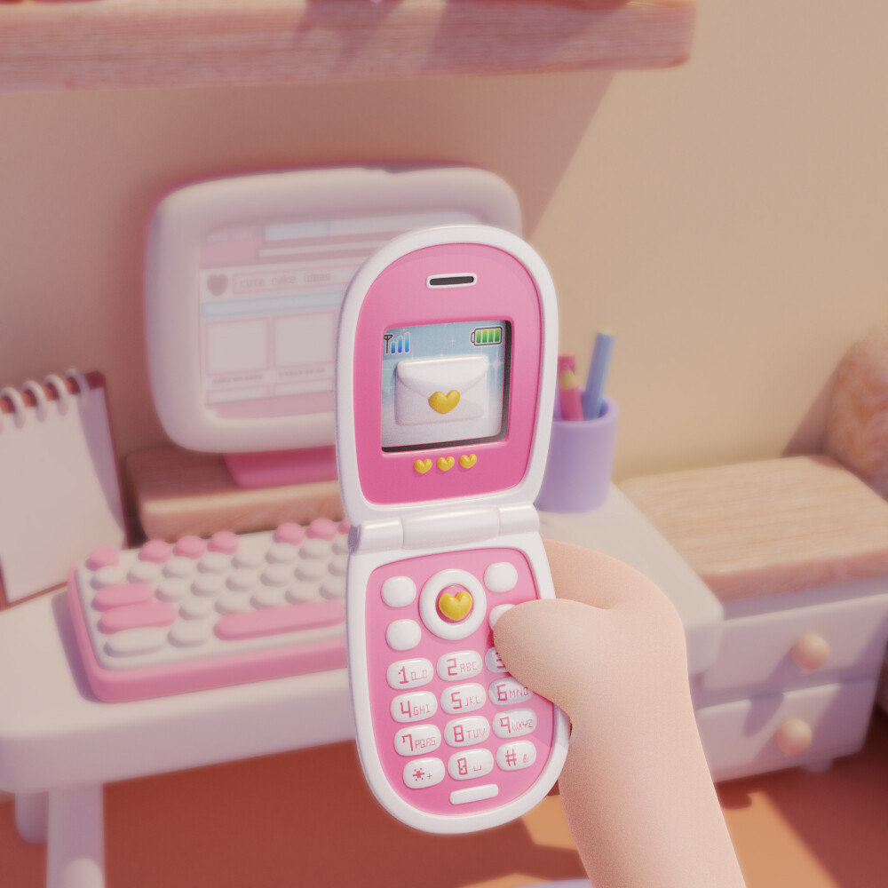 ArtStation - Retro Flip Phone