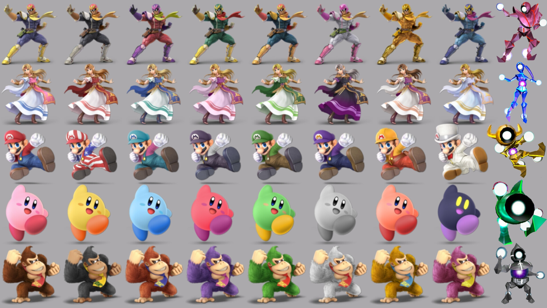 smash kirby skins