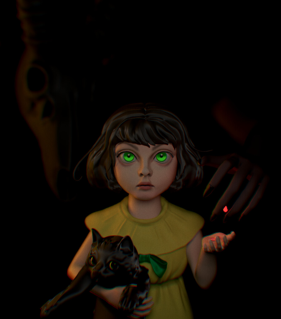 ArtStation - Fran Bow on the fanart of Magda Prosky.