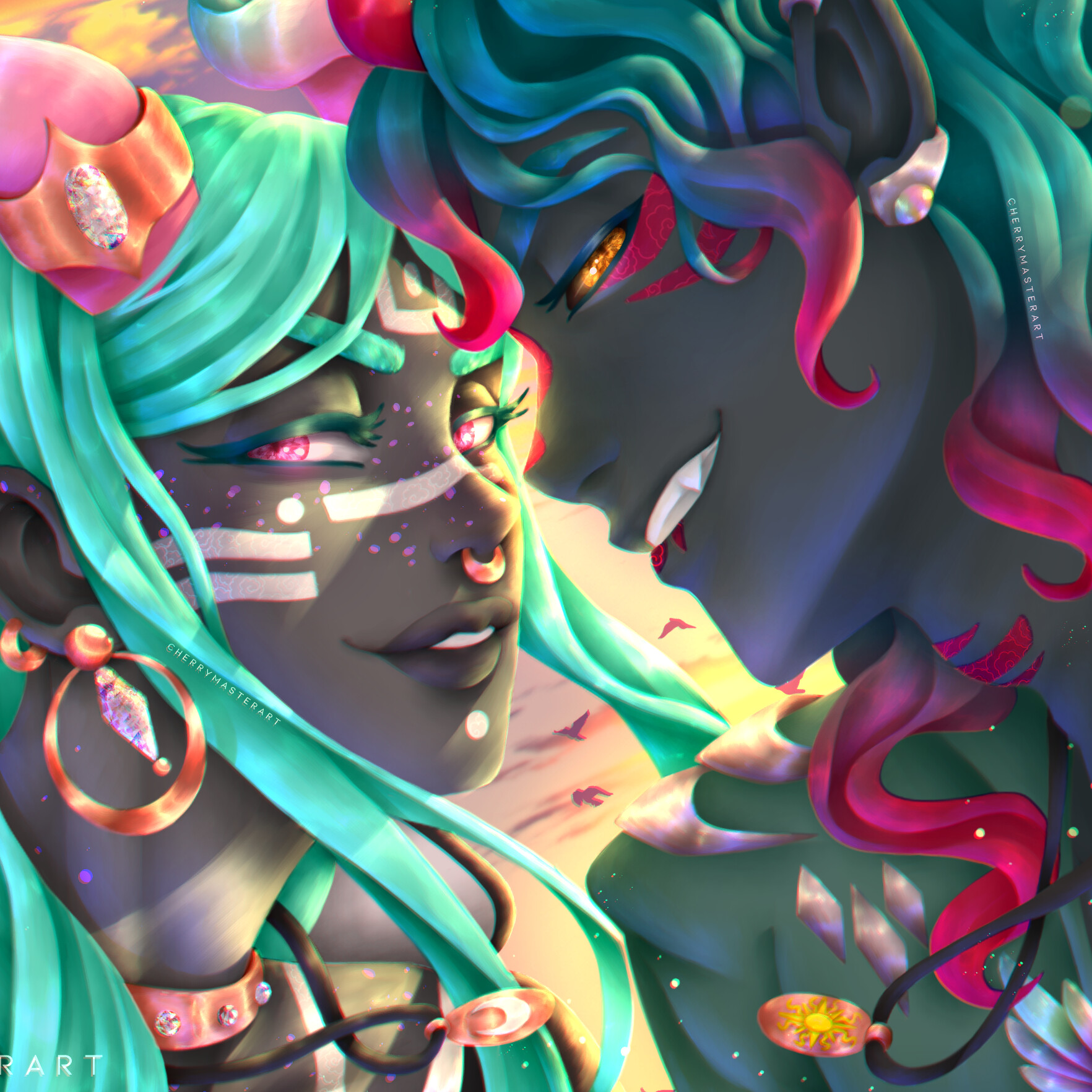 CherryMasterArt - The Witch and her Guardian 🍃