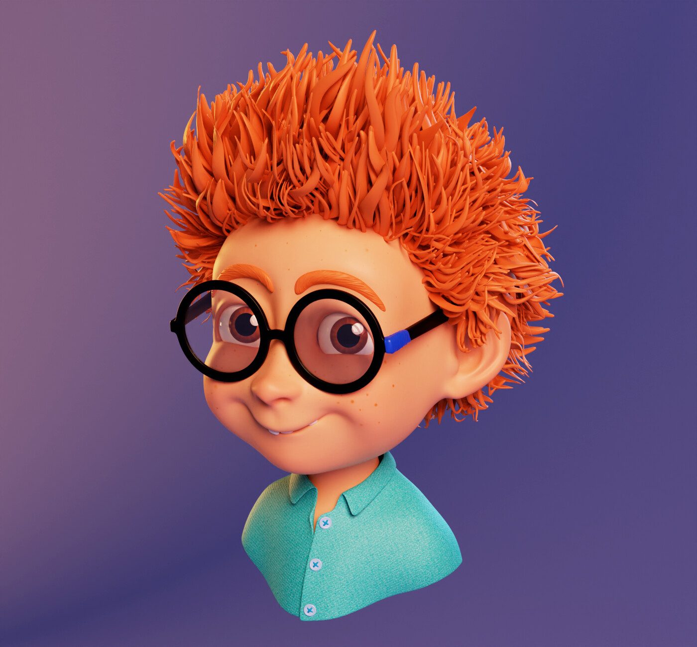 Red Hair Cartoon Characters Boy