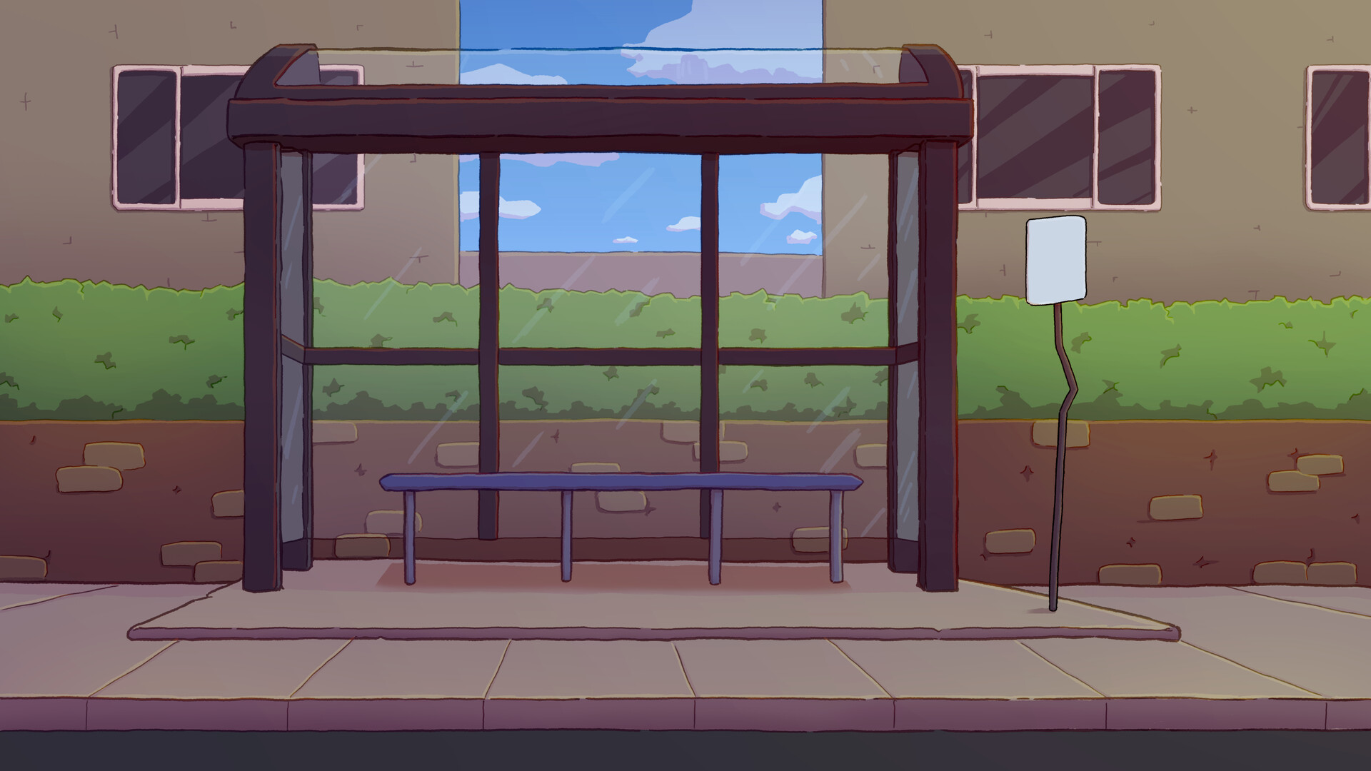ArtStation - Bus Stop BG