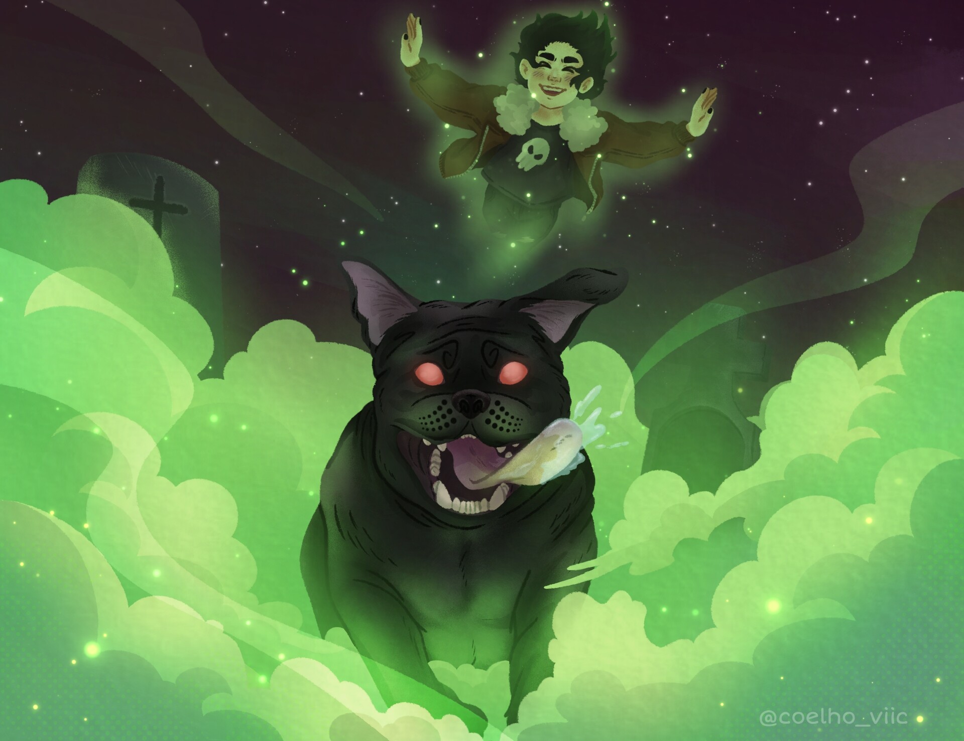 ArtStation - Nico e Sra. O'Leary - Percy Jackson