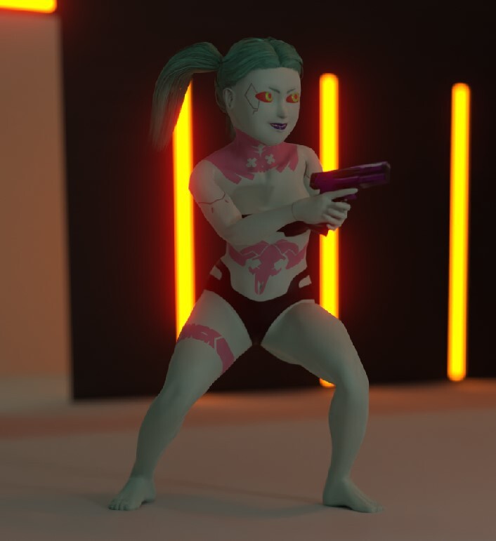 ArtStation - Rebecca Edgerunners shooting animation