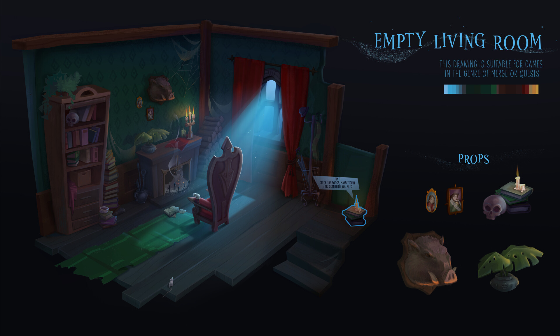 ArtStation - Empty living room