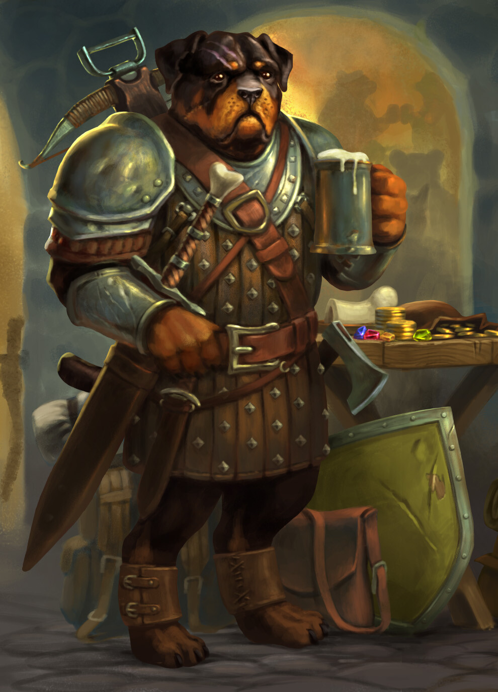 ArtStation - Dog adventurer